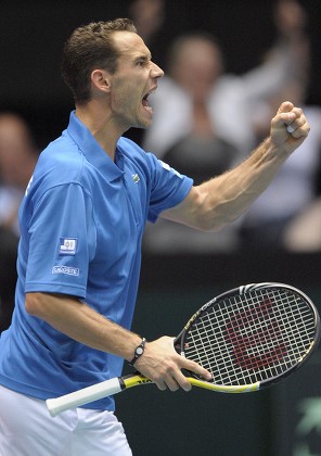 Michael Llodra France Reacts During His Editorial Stock Photo - Stock ...