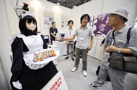 Visitor Looks Robot Dressed Maid Robotech Editorial Stock Photo - Stock ...