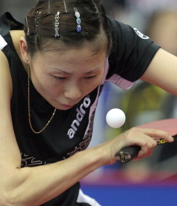 Jie Hu Poland Serves Ball During Editorial Stock Photo - Stock Image ...