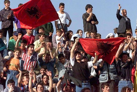 Kukes Albania Albanians Greet Kosovo Albanians Editorial Stock Photo ...