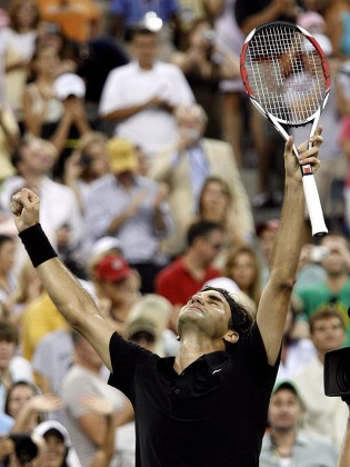 Roger Federer Switzerland Reacts After Defeating Editorial Stock Photo ...
