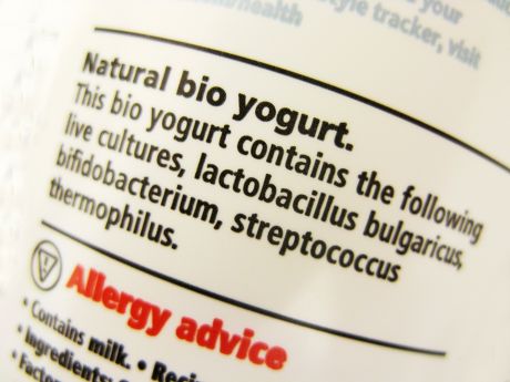Natural Bio Yogurt Showing Information That Editorial Stock Photo ...