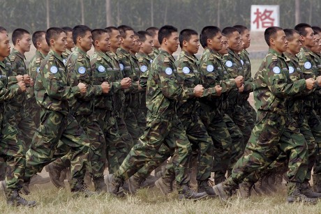 Peoples Liberation Army Pla Soldiers Deployed Editorial Stock Photo ...