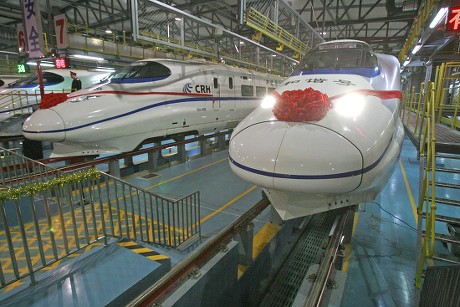 China Railway Highspeed Crh Train Turns Editorial Stock Photo - Stock ...