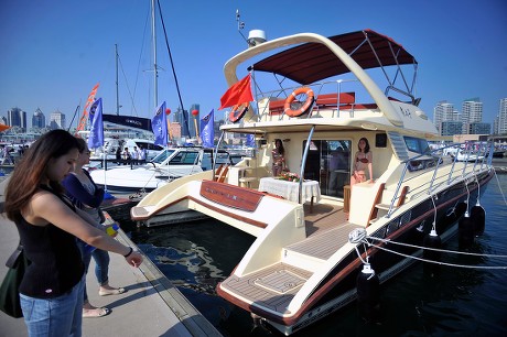 Models Pose On Yacht China International Editorial Stock Photo - Stock ...
