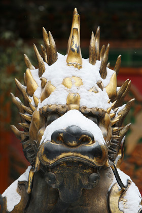 Bronze Statue Qilin Chinese Mythical Creature Editorial Stock Photo ...
