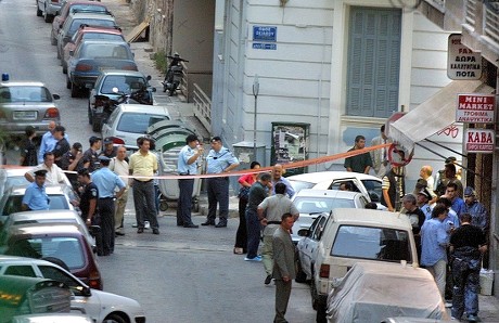 Athens Greece Greek Police Surrounded Building Editorial Stock Photo ...