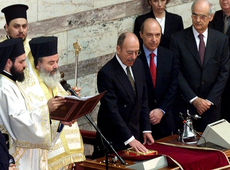 Athens Greece Greek President Costis Stephanopoulos Editorial Stock ...