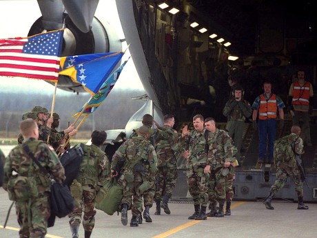 Tuzla Bosnia Hercegovina Us Troops Board Editorial Stock Photo - Stock ...