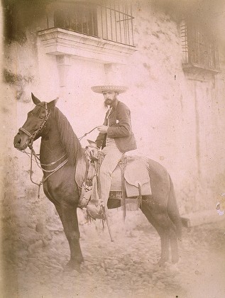 Mexican Vaquero On Horseback C 1880 Editorial Stock Photo - Stock Image ...