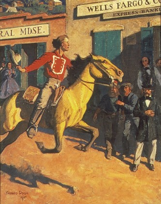 Painting Pony Express Rider By Maynard Editorial Stock Photo - Stock ...