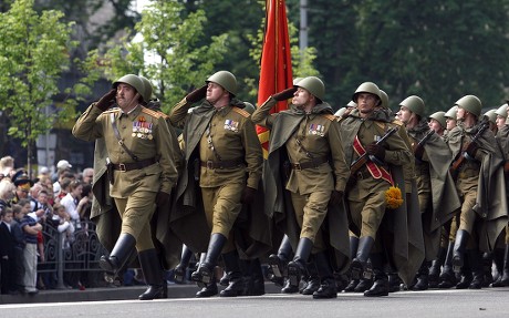 Ukrainian Soldiers Dressed Wwiiera Uniform March Editorial Stock Photo ...