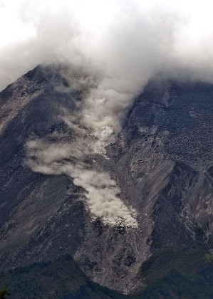 Mount Merapi Spews Gas Seen Village Editorial Stock Photo - Stock Image ...