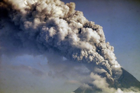 Mount Merapi Erupts Seen Klaten Indonesia Editorial Stock Photo - Stock ...