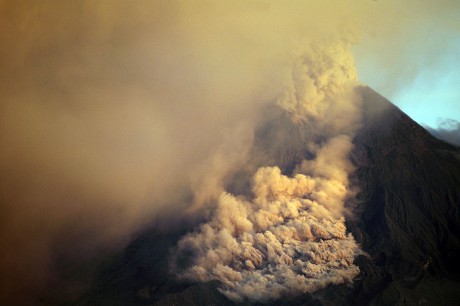 Mount Merapi Erupts Seen Manisrenggo Village Editorial Stock Photo ...