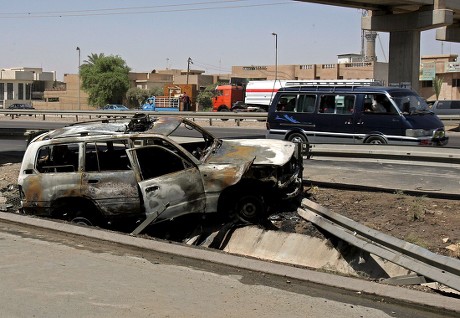 Minibus Passengers Passes Burnt Iraqi Police Editorial Stock Photo ...