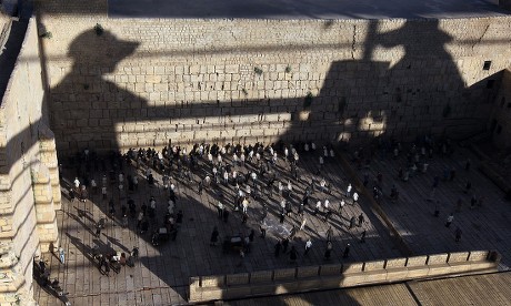 Tourists Watch Replica Model Western Wall Editorial Stock Photo - Stock ...