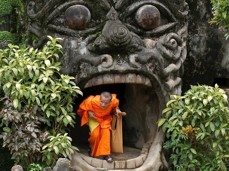 MONK GOES OUT LABYRINTH ON SUNDAY Editorial Stock Photo - Stock Image ...