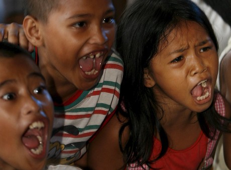 Filipino Kids Cheer During Demonstration Proper Editorial Stock Photo ...