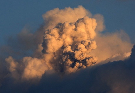 Mayon Volcano Spews Ash Anew Mild Editorial Stock Photo - Stock Image ...