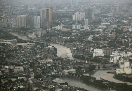 Aerial View Over Manilas Suburbs Where Editorial Stock Photo - Stock ...