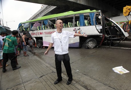 Filipino Reacts Beside Passenger Bus That Editorial Stock Photo - Stock ...