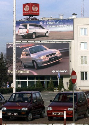 Warsaw Poland Advertisement Daewoo Cars On Editorial Stock Photo ...
