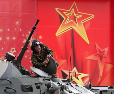 Soldier Cleans His Armoured Personel Carrier Editorial Stock Photo ...