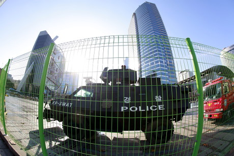 Korean Police Swat Team Stationed Inside Editorial Stock Photo - Stock ...