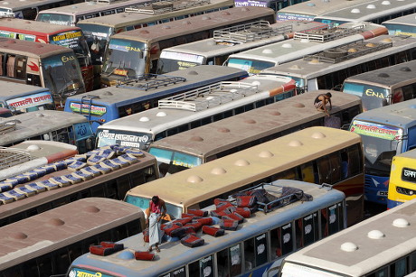 Hundreds Buses Kept Bus Terminal Transport Editorial Stock Photo ...