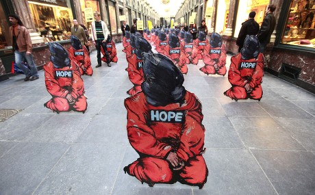 Cardboard Cutouts That Show Prisoners Seen Editorial Stock Photo ...