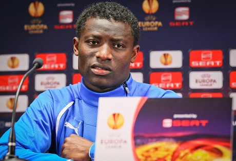 Club Brugges Joseph Akpala Speaks During Editorial Stock Photo - Stock ...