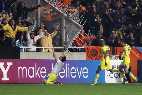 Apoel Nikosias Gustavo Manduca L Celebrates Editorial Stock Photo ...