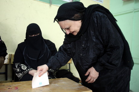 Egyptian Voter Proudly Shows Her Ink Editorial Stock Photo - Stock ...