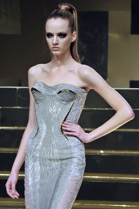 Model Presents Creation By Donatella Versace Editorial Stock Photo ...