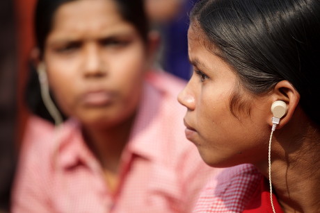 Hearing Impaired Indian Women Sit After Editorial Stock Photo - Stock ...