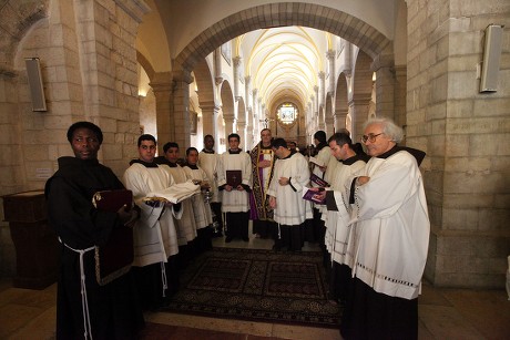 Franciscan Monks Take Part Ritual Mass Editorial Stock Photo - Stock ...