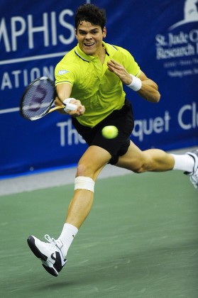 Milos Raonic Canada Hits Return Shot Editorial Stock Photo - Stock ...