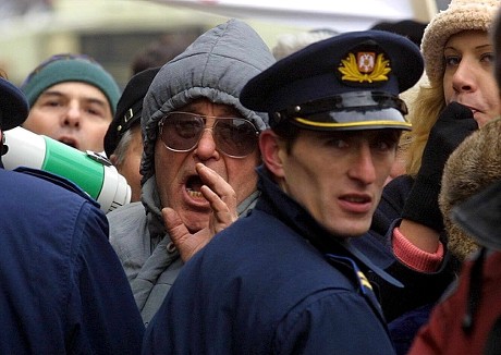 Belgrade Serbia Yugoslavia Angry Protestor Shouts Editorial Stock Photo ...