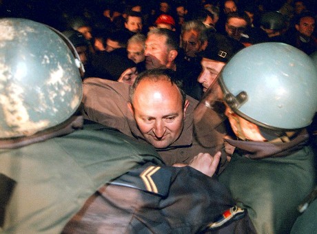 Belgrade Serbia Yugoslavia Serbian Riot Police Editorial Stock Photo ...