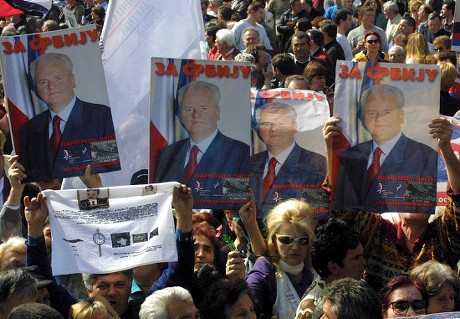 Belgrade Serbia Yugoslavia Protesters Hold Posters Editorial Stock ...