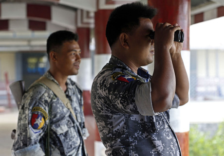 Myanmar Border Guard Police Look Through Editorial Stock Photo - Stock ...