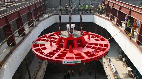 Front Head Tunneling Boring Machine Tbm Editorial Stock Photo - Stock ...