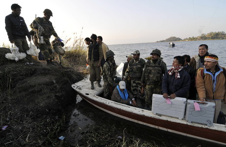 Election Officials Indian Security Personnel Get Editorial Stock Photo ...