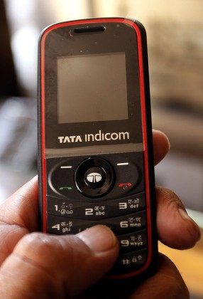 Person Uses His Tata Indicom Mobile Editorial Stock Photo - Stock Image ...