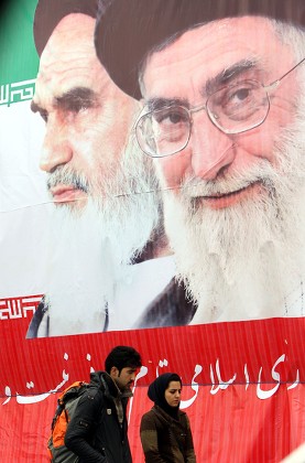 Iranian Couple Walk Pass Under Large Editorial Stock Photo - Stock ...