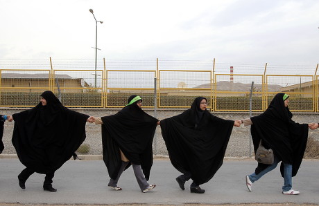 Iranian Female Students Form Human Chain Editorial Stock Photo - Stock ...