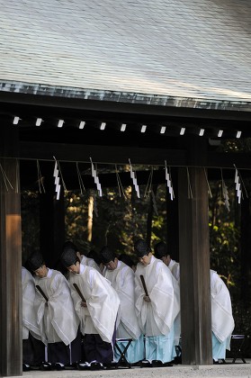 Shinto Priests Participate Purification Ritual Oharae Editorial Stock ...