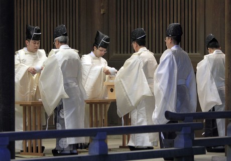 Shinto Priests Served Sake Rice Wine Editorial Stock Photo - Stock ...