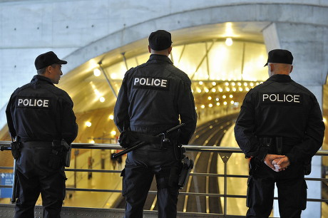 Monaco Police Officers Patrol Monaco Train Editorial Stock Photo ...